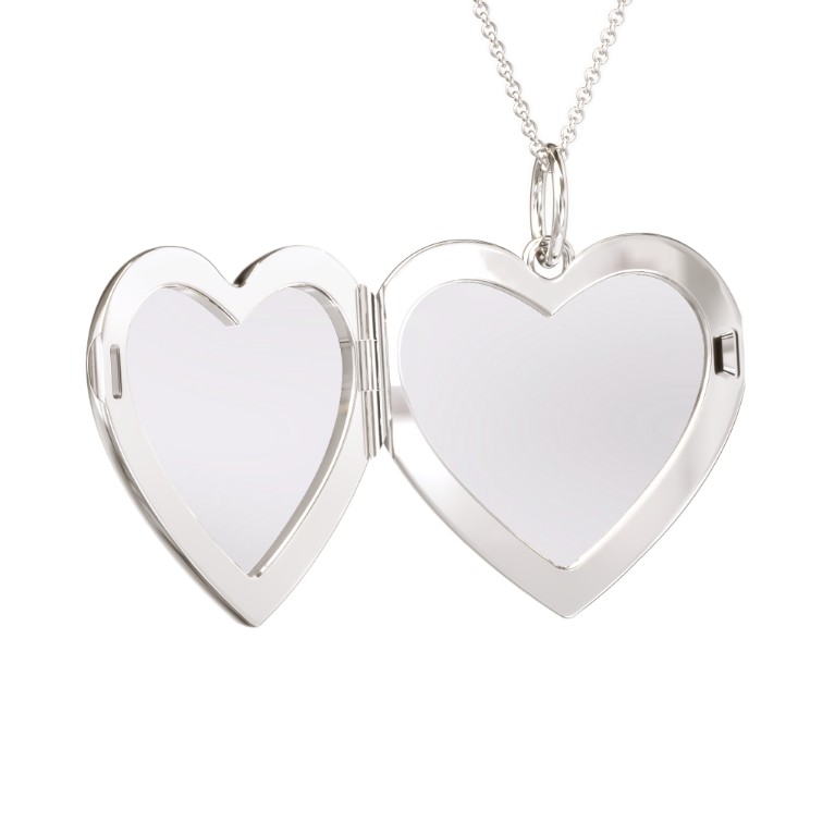 Engravable Heart Photo Locket Necklace | Jewlr