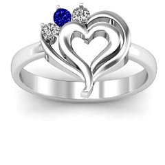 Sterling Silver Radial Love Ring | Jewlr