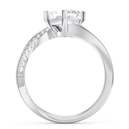 Solitaire Engagement Ring with Twisted Shoulder Accents | Jewlr