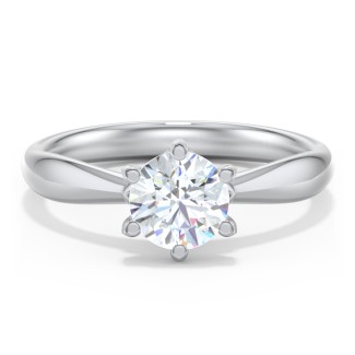 Classic Diamond Solitaire with 6 Prong Setting | Jewlr