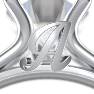 Solitaire Diamond Engagement Ring with Personalized Initials | Jewlr