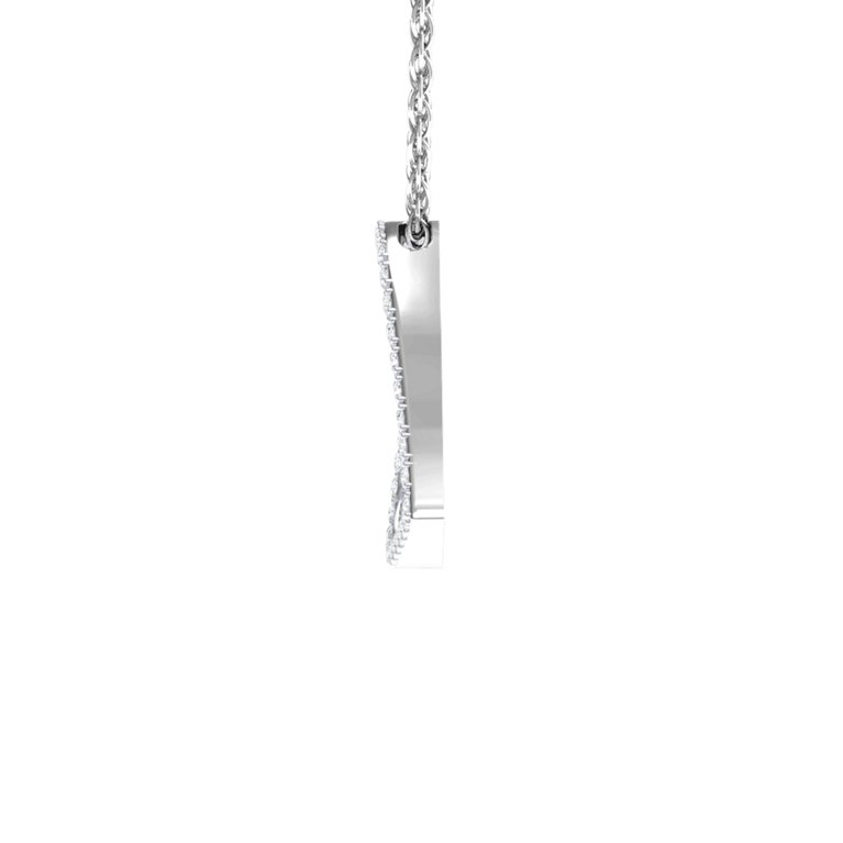 Sterling Silver Pavé Heart Pendant with Diamond Accents | Jewlr