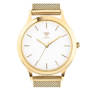 Men's Personalized Dress Watch - 36mm Uptown - Gold Case, White Dial ...