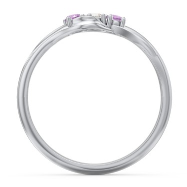 Three Stone Wave Ring | Jewlr