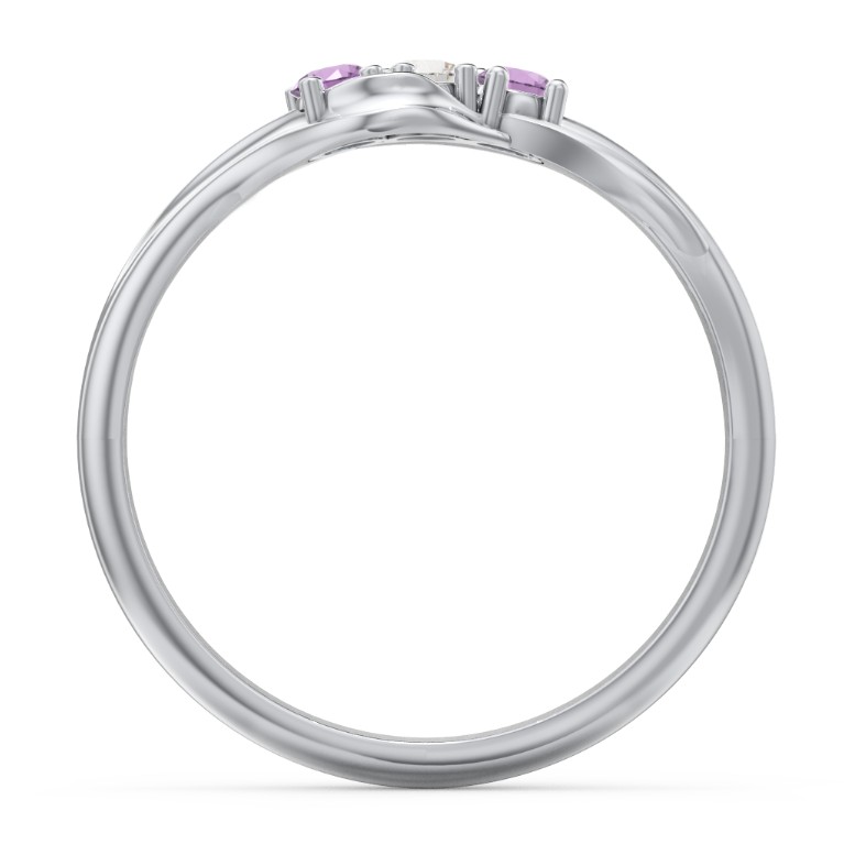 Three Stone Wave Ring | Jewlr