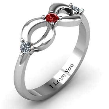 Three Stone Infinity Ring | Jewlr