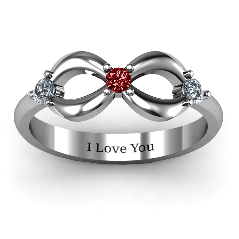 Three Stone Infinity Ring | Jewlr