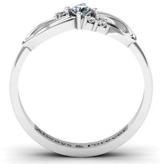 Solitaire Infinity Ring with Accents | Jewlr