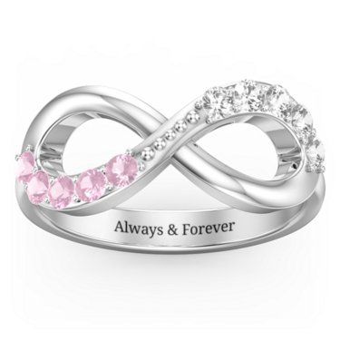 Birthstone Infinity Accent Ring | Jewlr