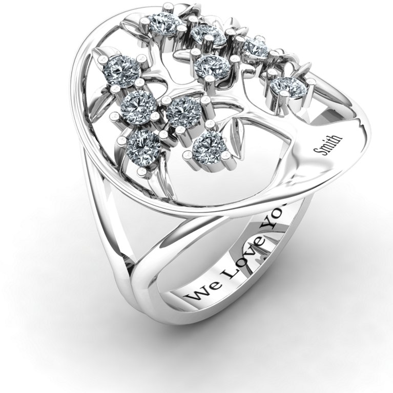 Oval Family Tree Ring | Jewlr