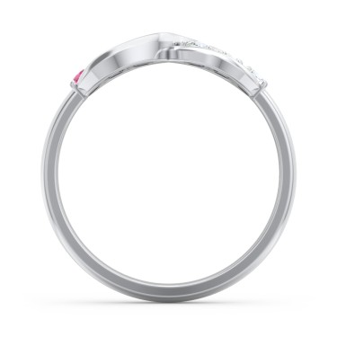 Engravable Infinity Ring with Birthstones | Jewlr