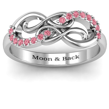 Everlasting Infinity Ring with Gemstones | Jewlr