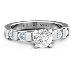 Sterling Silver Set in Stone Ring | Jewlr