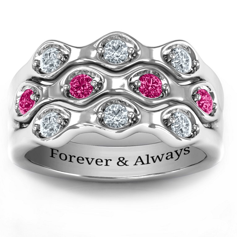 3 Tier Wave Ring | Jewlr