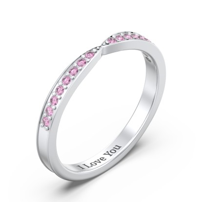 Tapered Stacking Band with Accents | Jewlr