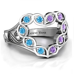 Floating Heart Infinity Ring | Jewlr