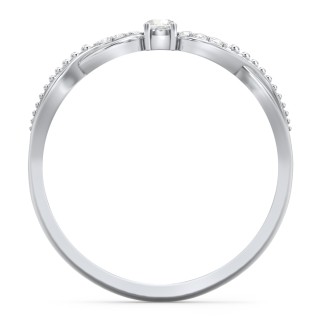 Double Infinity Gemstone Ring with Accents | Jewlr