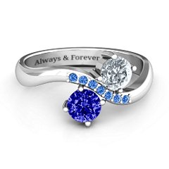 Sterling Silver Storybook Romance Two Stone Ring | Jewlr