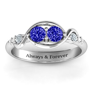 Classic Curves Two-Stone Ring | Jewlr