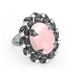 Luxurious Leaf Vintage-Inspired Cabochon Ring | Jewlr