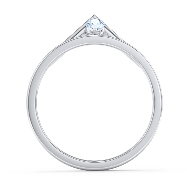 Geometric Split Shank Ring with Tilted Gemstone | Jewlr