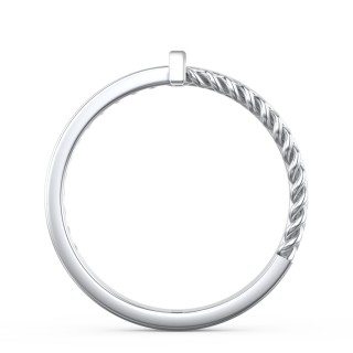 Twisted Cross Ring with Double Band | Jewlr