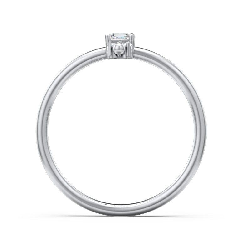 Princess Cut Stacking Ring with Accents | Jewlr