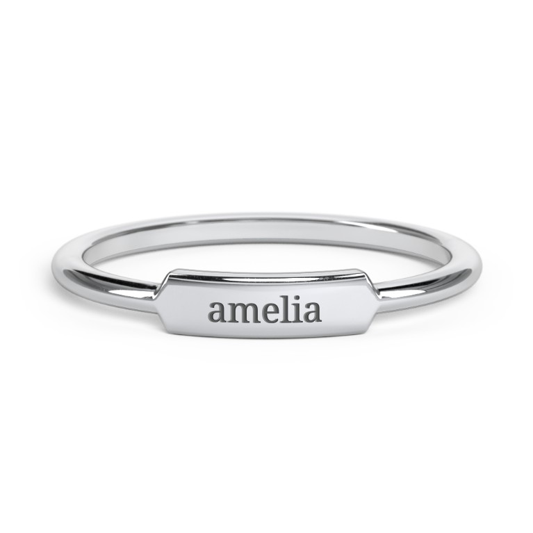 Engravable Bar Ring | Jewlr