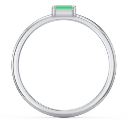 East-West Stackable Baguette Ring | Jewlr