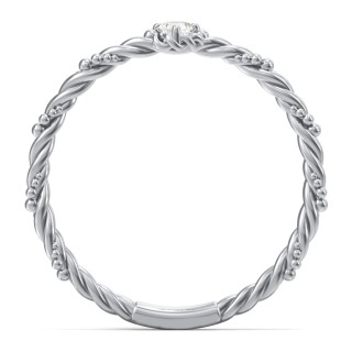 Twisted Band Stackable Ring with Gemstone | Jewlr