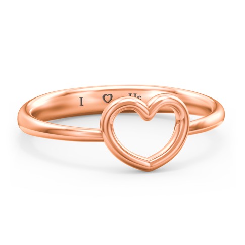 Personalized Heart Rings | Engraved Heart Rings | Jewlr | Jewlr