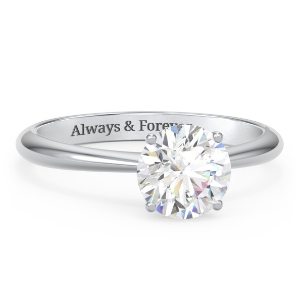 Personalized Solitaire Moissanite Engagement Rings | Jewlr | Jewlr