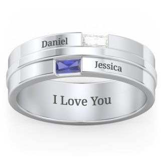 Men's Double Baguette Ring | Jewlr