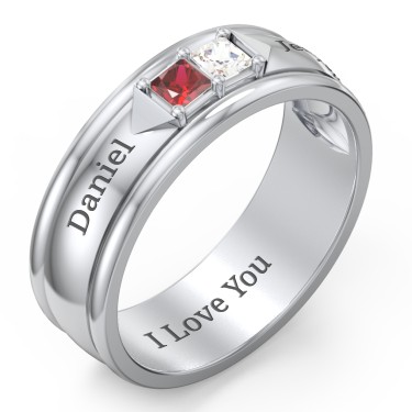 Men's Timeless Two Stone Ring | Jewlr