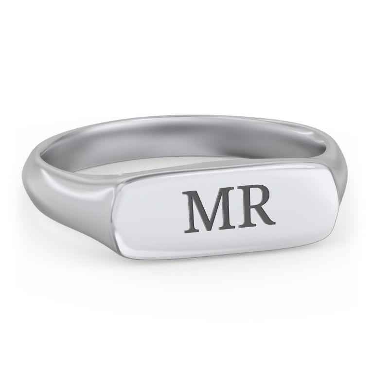 Men’s Bar Signet Ring | Jewlr