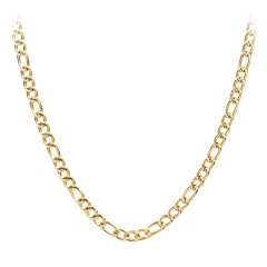 Men's 22" Figaro Chain Necklace in Yellow Stainless Steel - 8mm | Jewlr