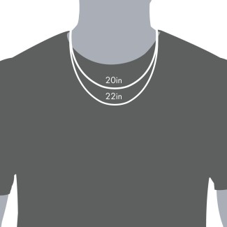 Men's 20" Cuban Chain Necklace in Stainless Steel - 8mm | Jewlr