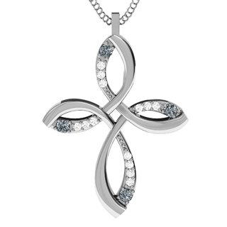 Stylish Curved Cross Pendant | Jewlr