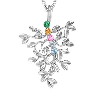 Roots Of Love 5-Stone Family Tree Necklace | Jewlr