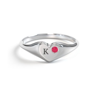 Personalized Heart Rings | Engraved Heart Rings | Jewlr