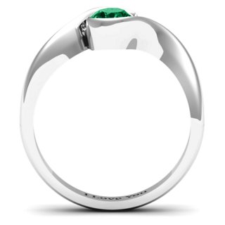 Fancy Solitaire Swirl Ring | Jewlr