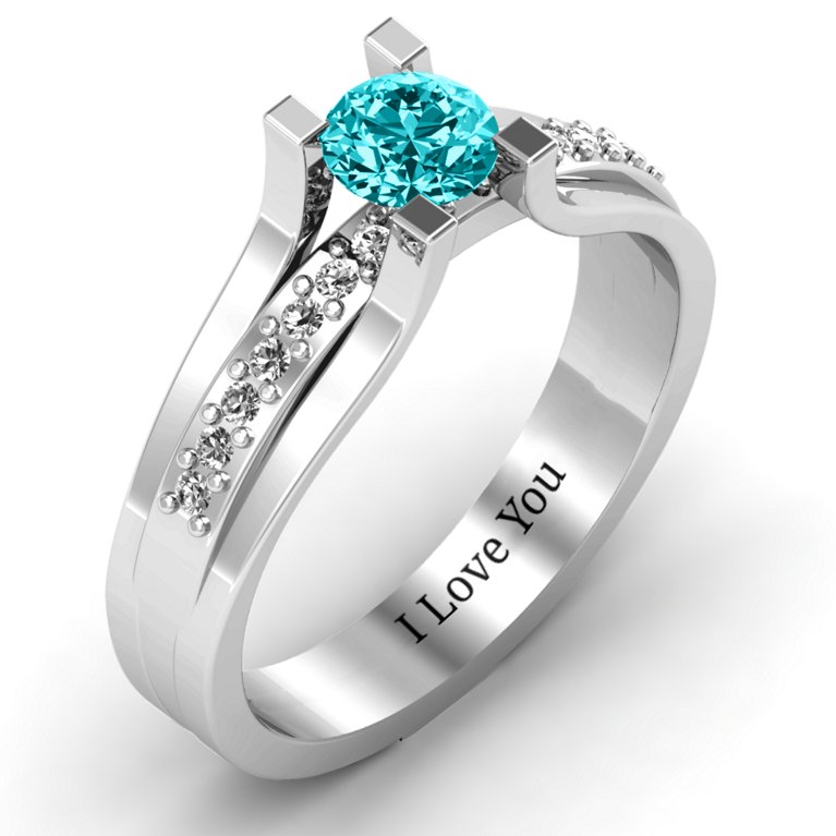 Column Set Solitaire Ring | Jewlr