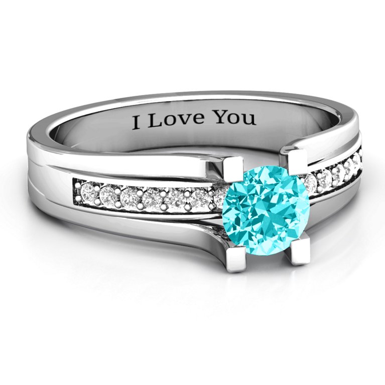 Column Set Solitaire Ring | Jewlr